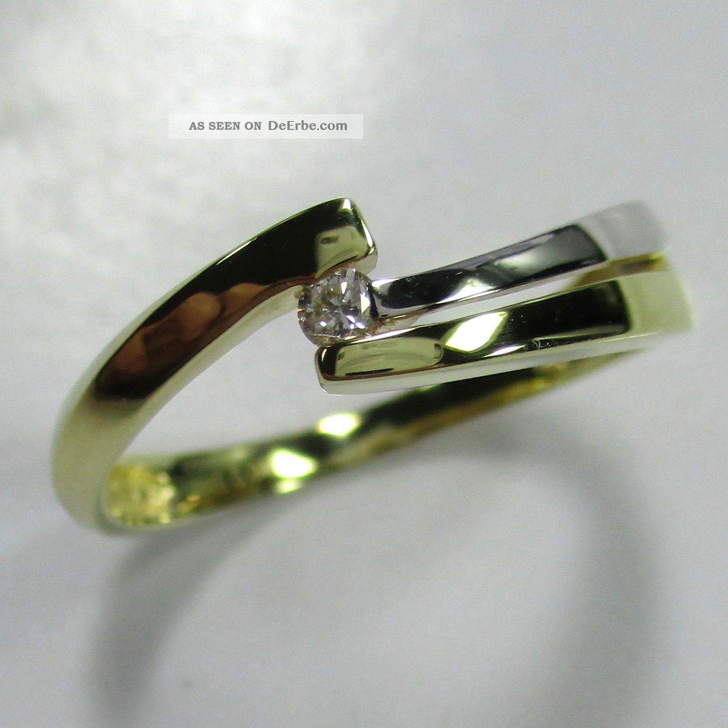1037 - Dezenter Ring Aus Gold 585 Mit Brillant - - - - 1545
