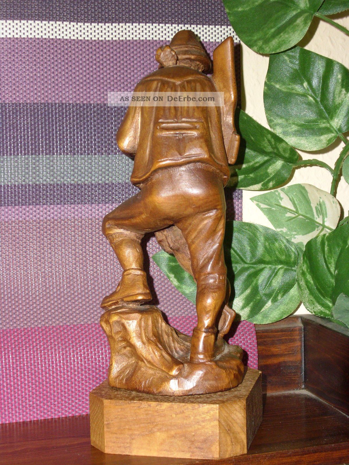 Holzfigur Jäger Mit Hund Förster Waidmann Südtirol Deko Geschnitzt