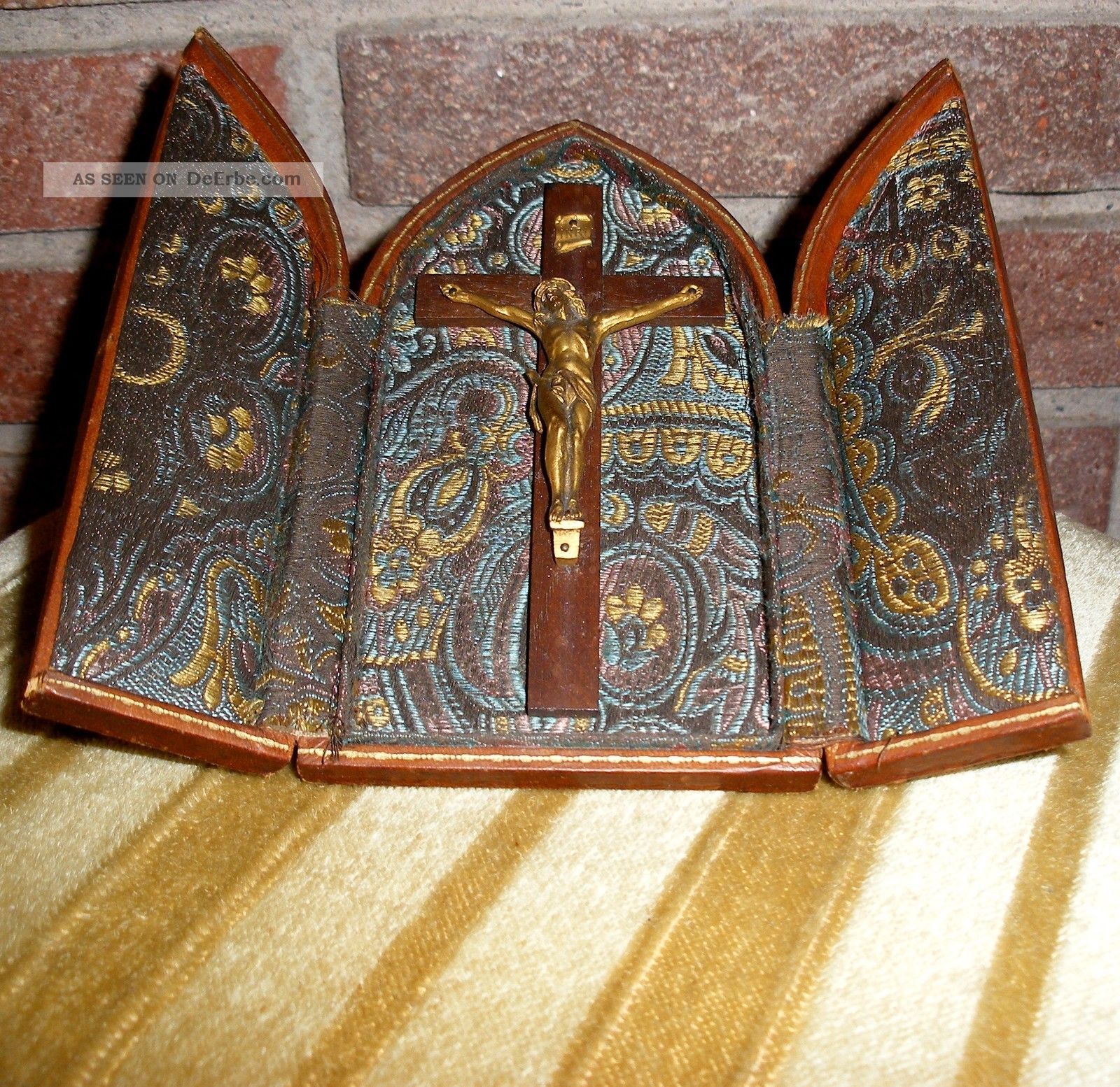 SchÖne Reisealtar - Triptychon - Ikone Um 1860 Jesus Christus