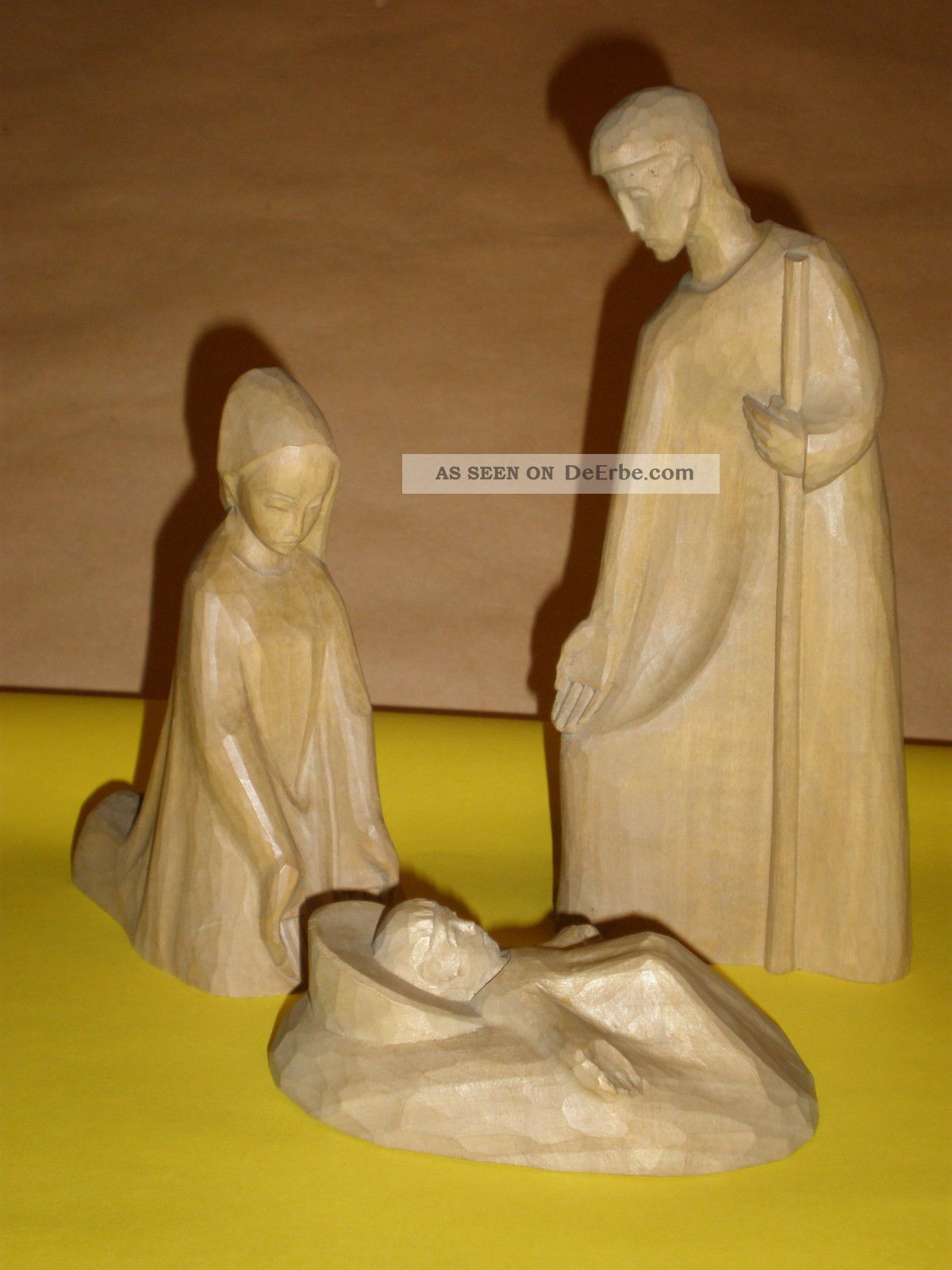 Heilige Familie Krippenfiguren Handgeschnitzt Lindenholz KÜnstler Design