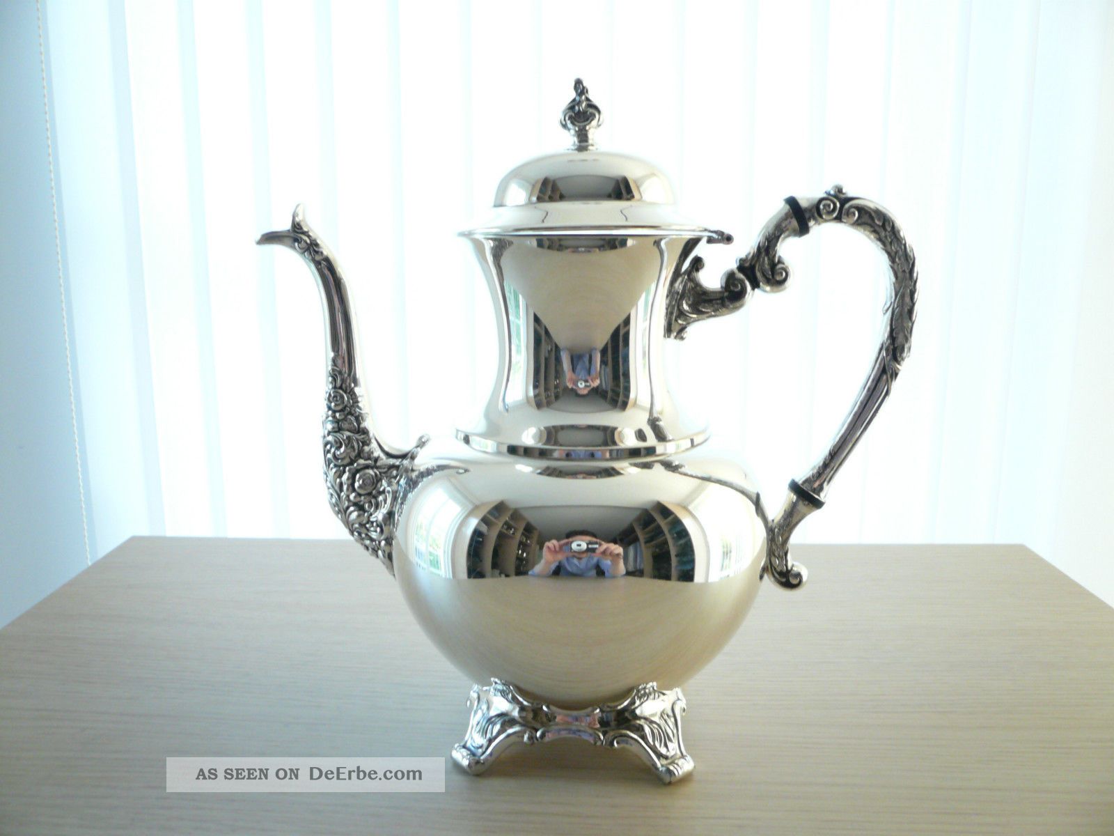 Herrliche Klassische Silber Teekanne " Oneida Silversmiths " - Versilbert