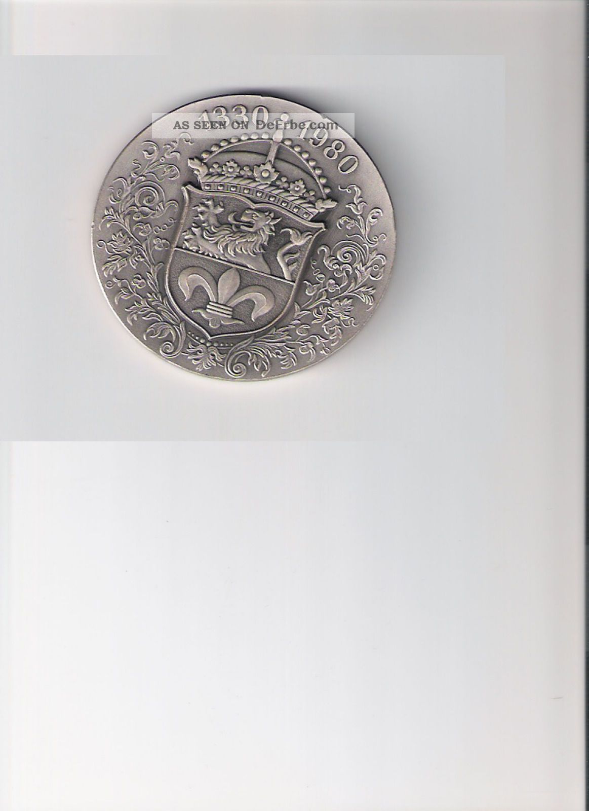 Gedenk - Medaille 650 Jahre Stadtrechte Darmstadt 1330 - 1980, Münze ...