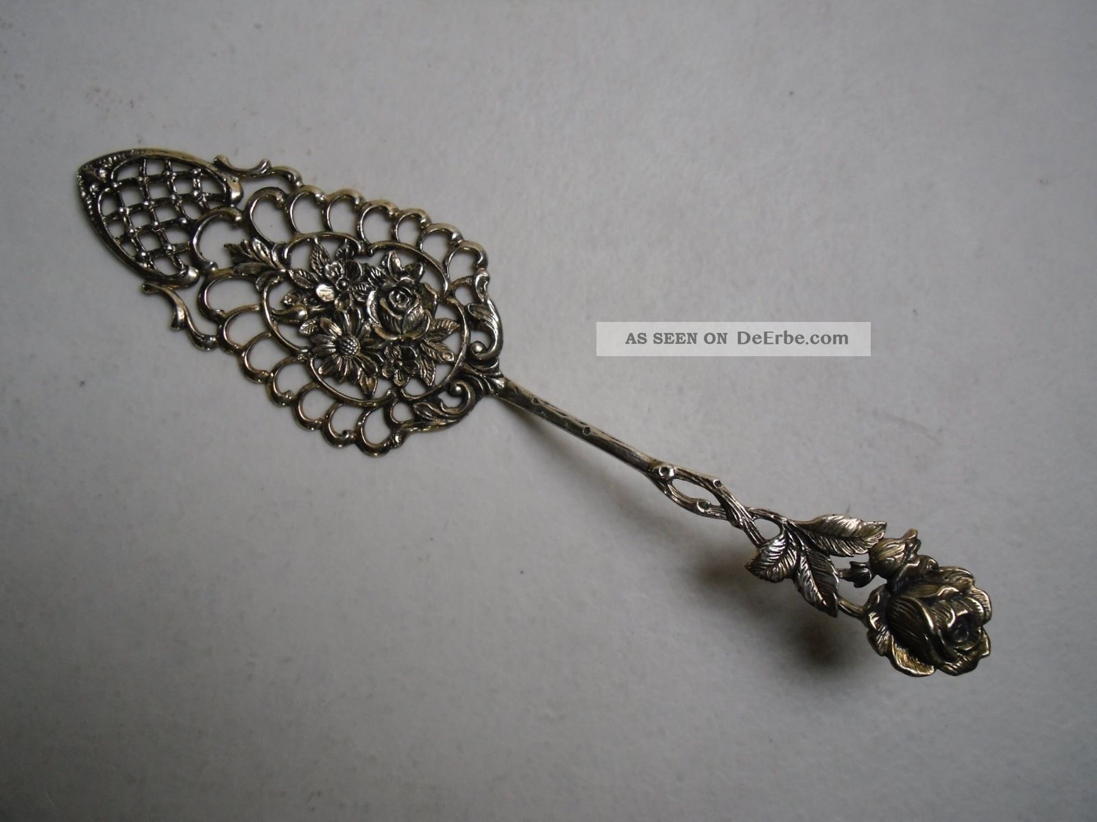 Hildesheimer Rose 835 Silber Tortenheber Filigran Durchbrochen