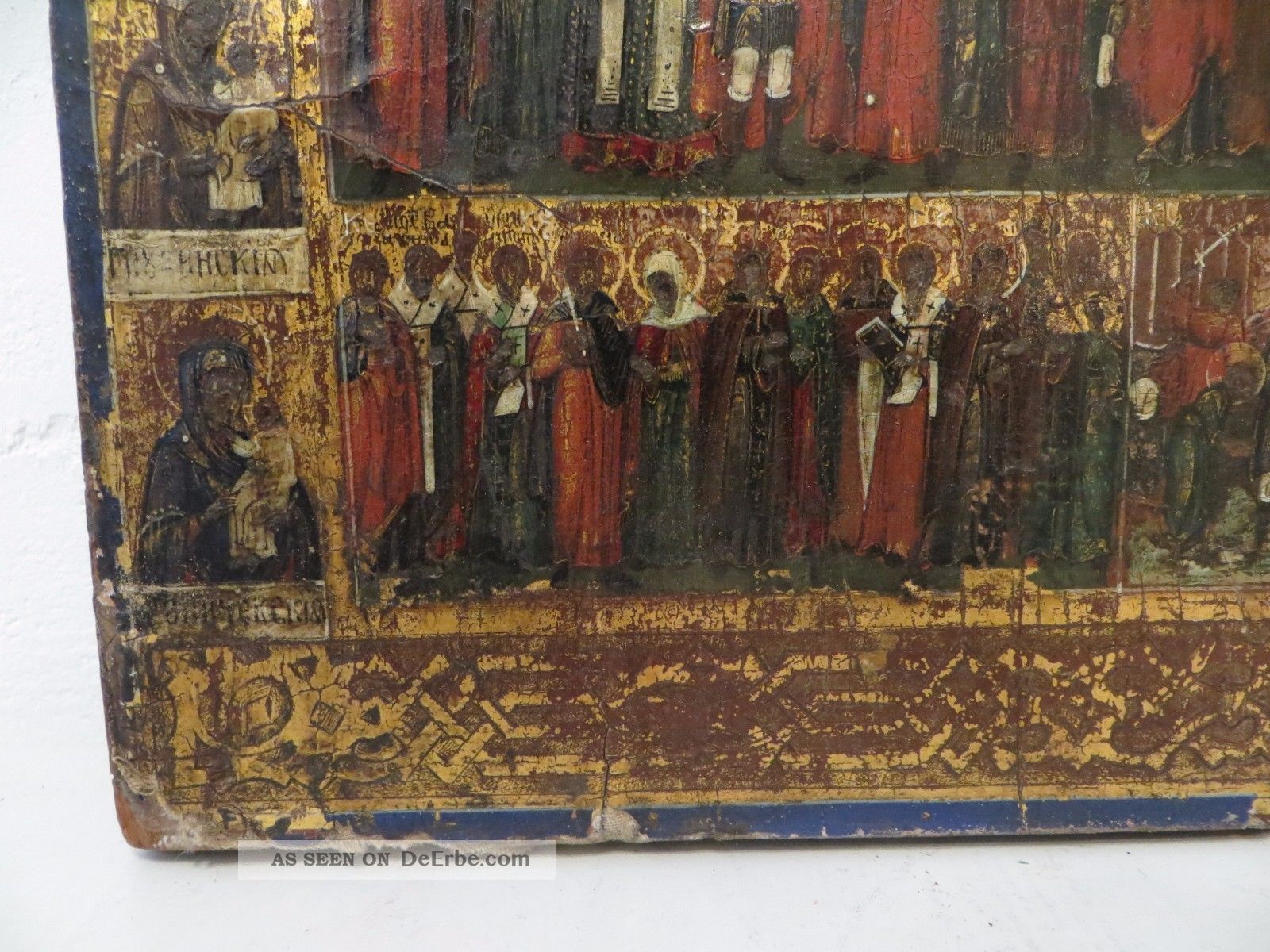 Alte Ikone - Alte Russische Ikone Auf Holz Gemalt - Festtagsikone - Mitte 1900 - Art1896