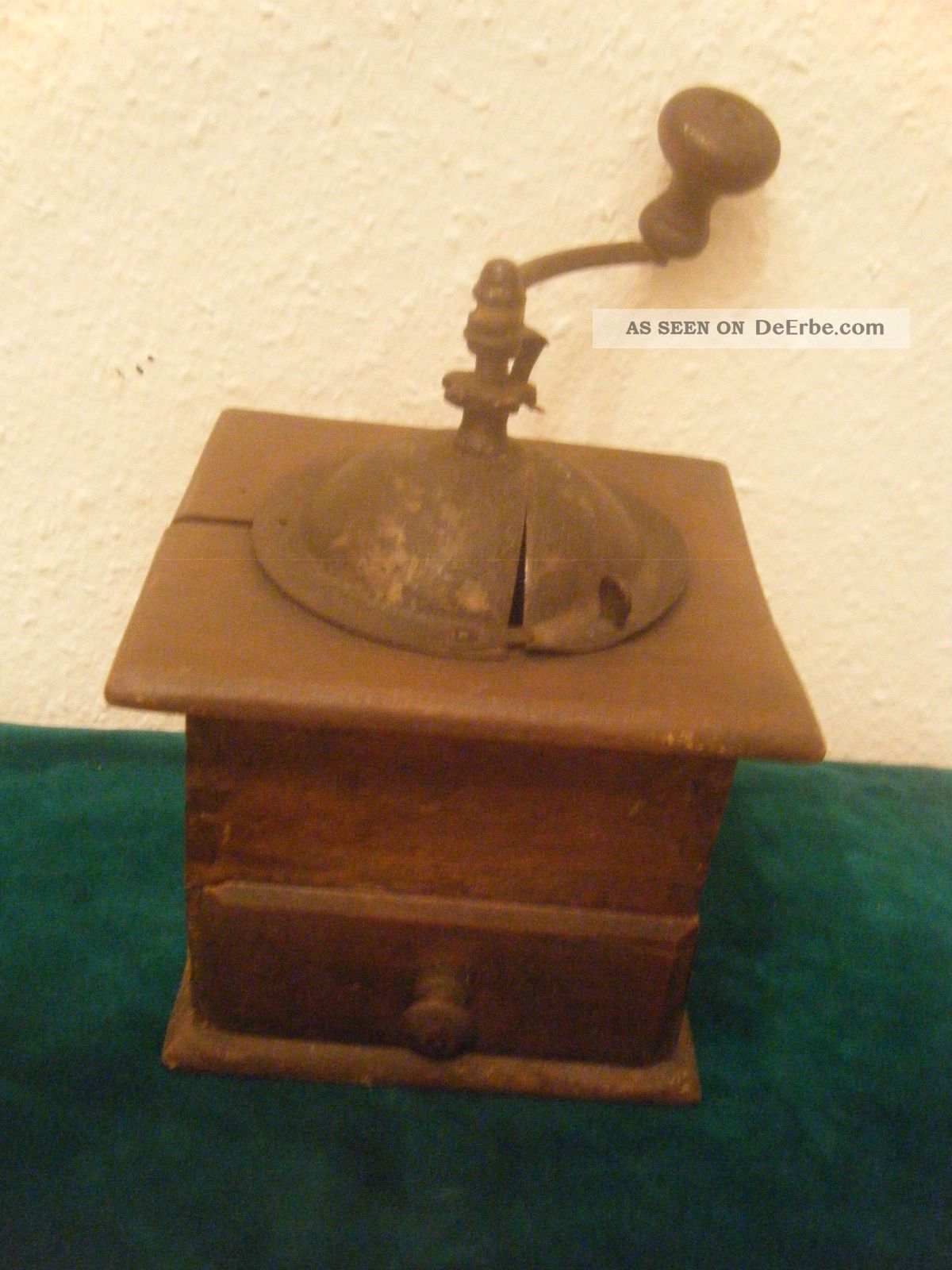 Antik Kaffeemühle Aus Holz