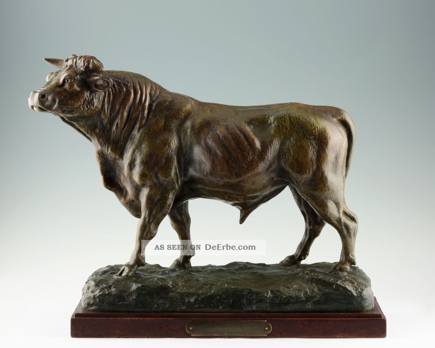 Animalier T. Partier Pracht Bulle Skulptur 1900 Stier Bull Statue Figur