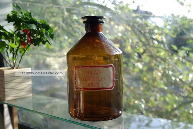 Apotheken - Chemikalien - Flasche, Braun, Groß (33 Cm Hoch, 5 Liter),