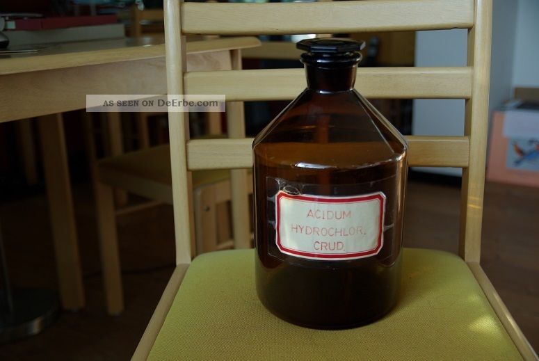Apotheken - Chemikalien - Flasche, Braun, Groß (33 Cm Hoch, 5 Liter),