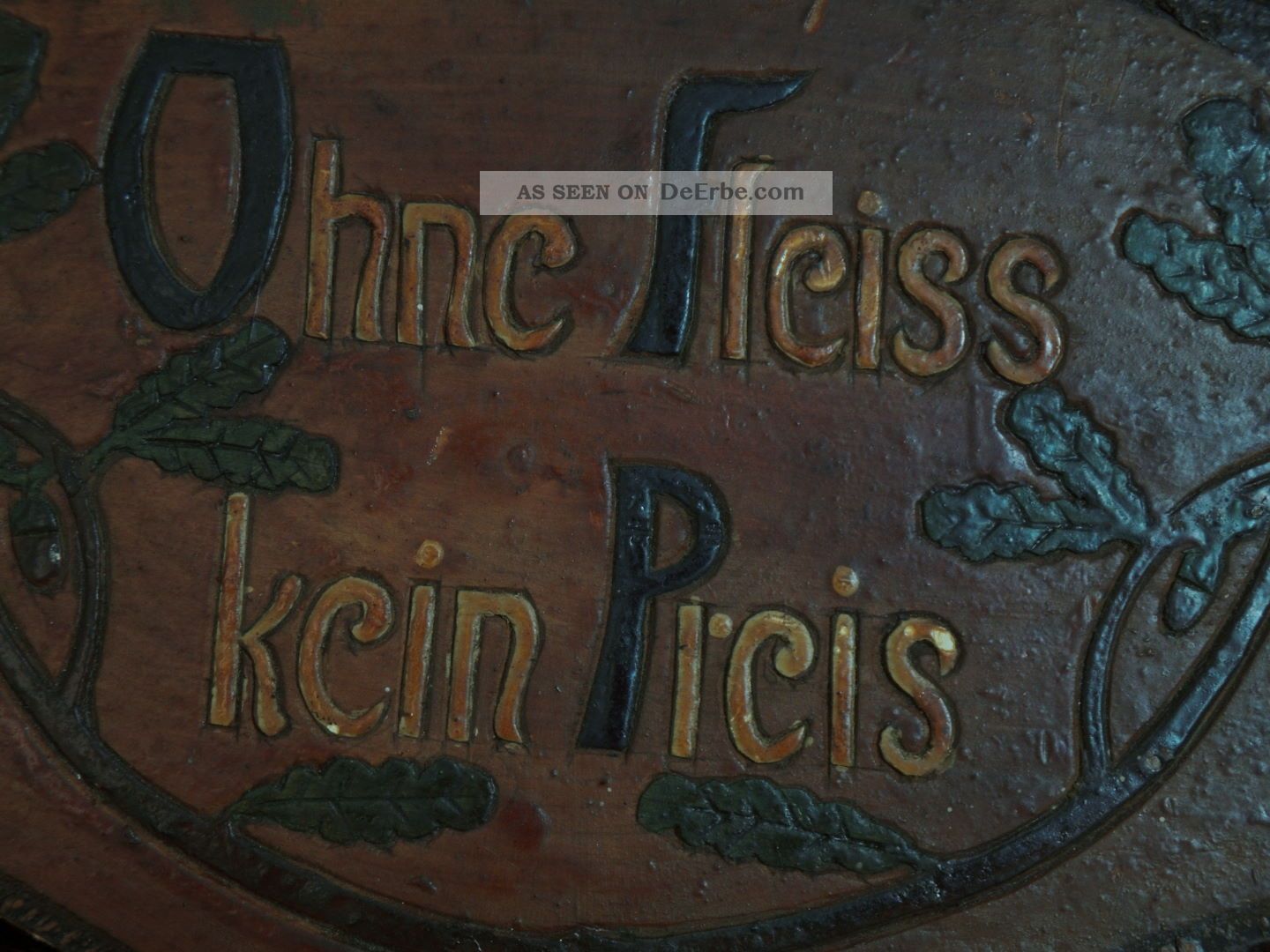 Antikes Holzbild Wandbild Malerei Ohne Fleiss Kein Preis Jagd antikes-holzbild-wandbild-malerei-ohne-fleiss-kein-preis-jagd