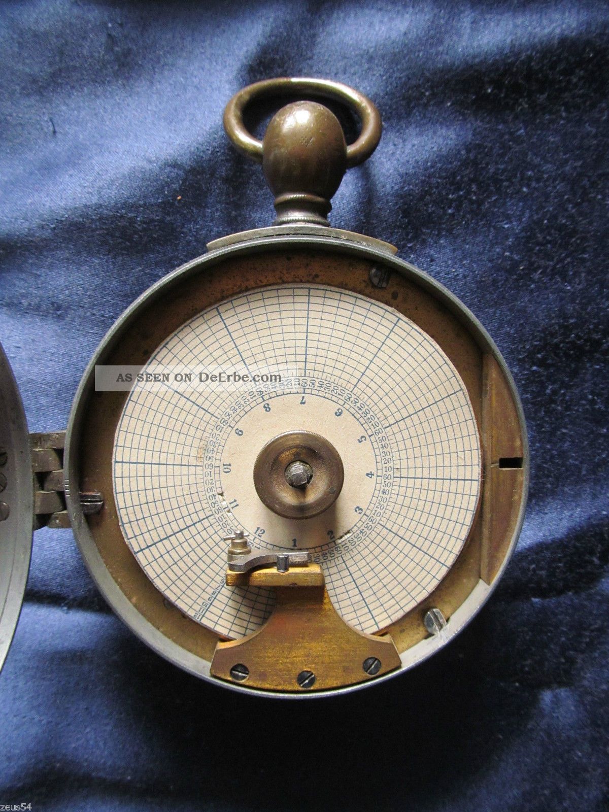 Große Alte Uhr Stechuhr Messing