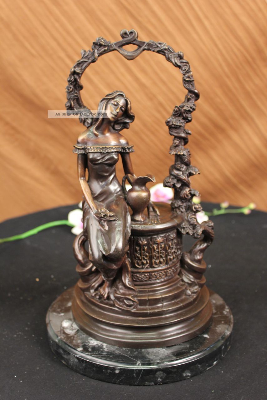 Frau Am Bassin Bronze Skulptur Unterschrieben Louis Lcart Statue Kunst ...