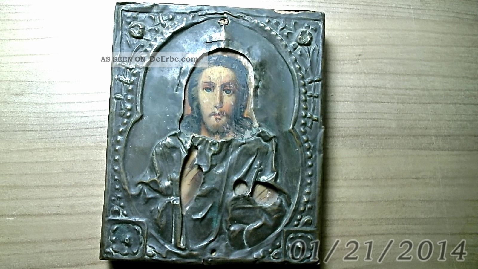 Alte Russische Ikone Christus Pantokrator 100.