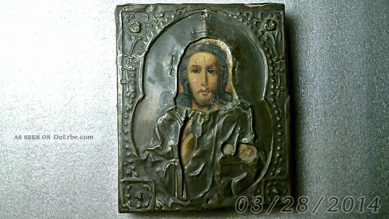 Alte Russische Ikone Christus Pantokrator 100.