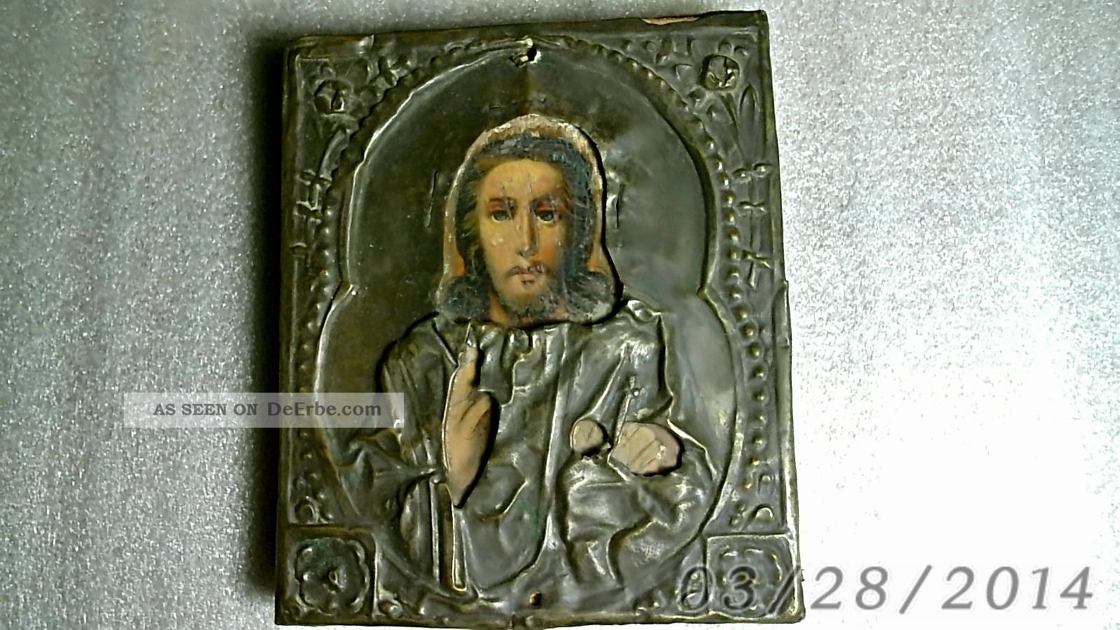 Alte Russische Ikone Christus Pantokrator 100.