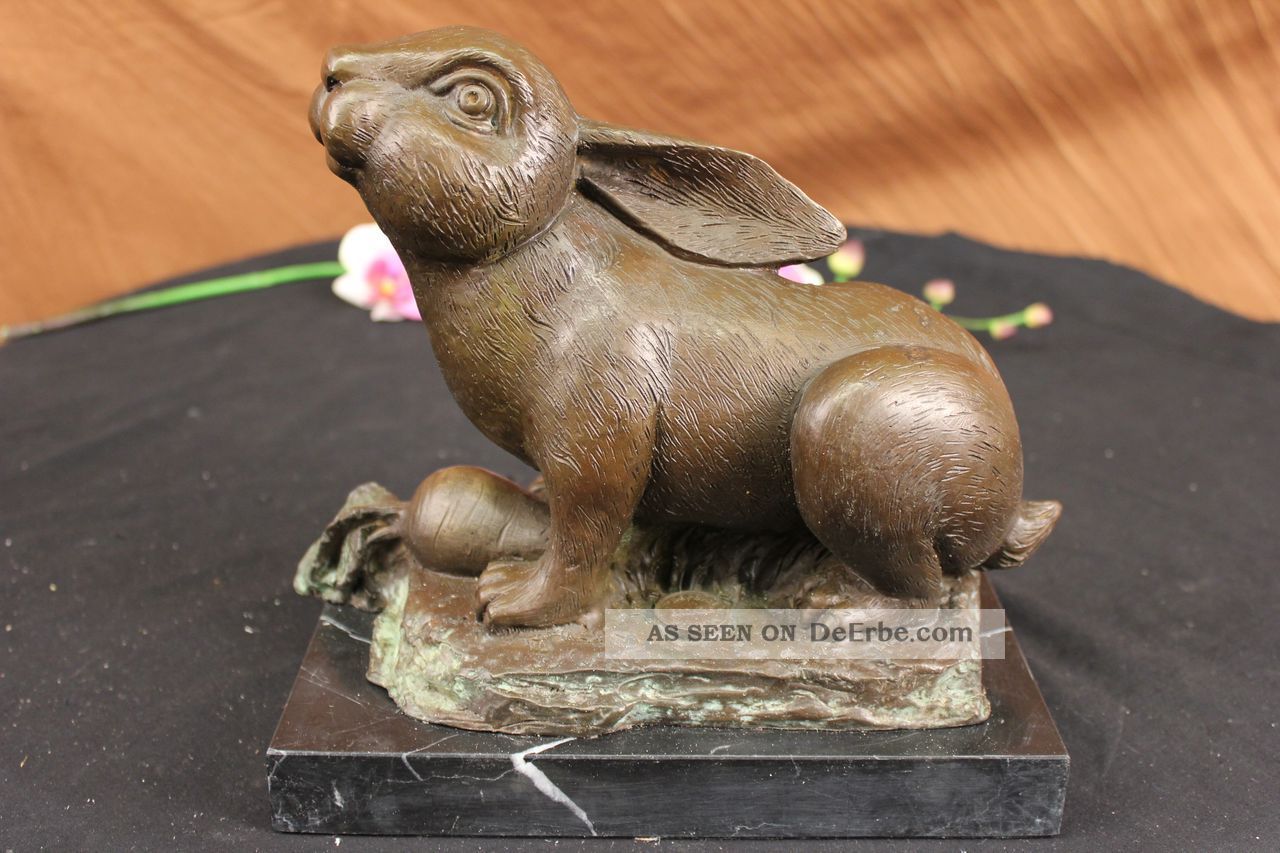 Weinlese Vienna Austrian Bronze Hase Rabbit Hase Statue Skulptur Tiergarten