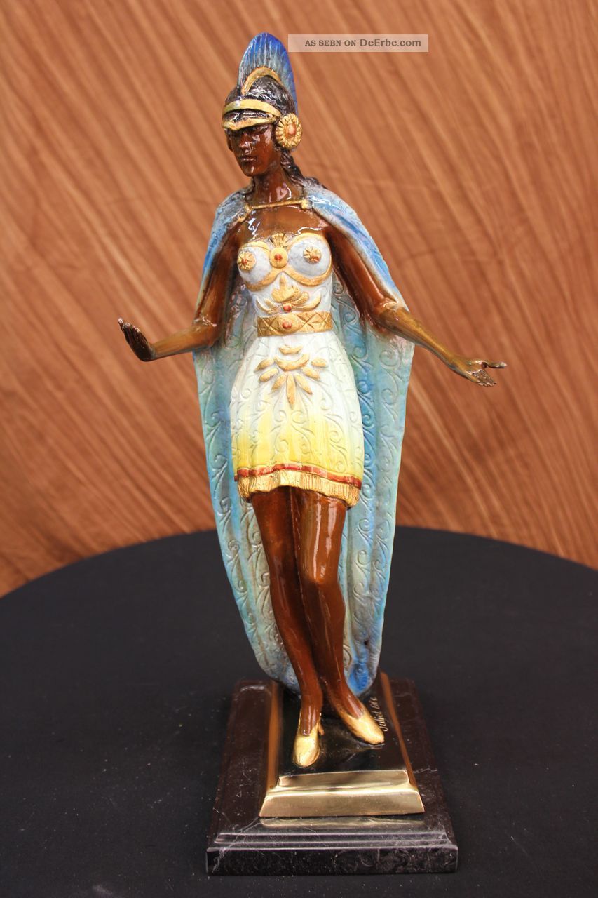 Bronze Skulptur Gladiatrix Weiblich Gladiator Handgefertigt Sammler ...