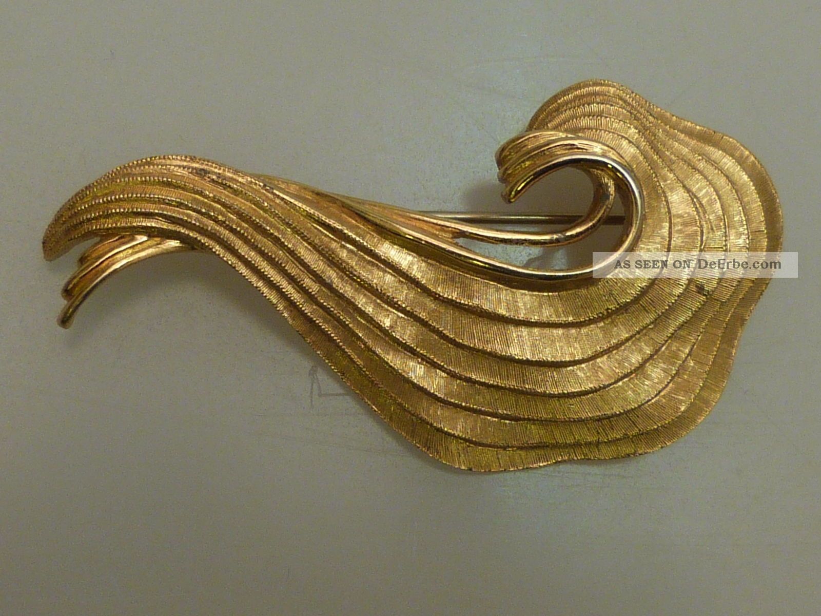 Monet Usa Vintage Designer Brosche Vergoldet