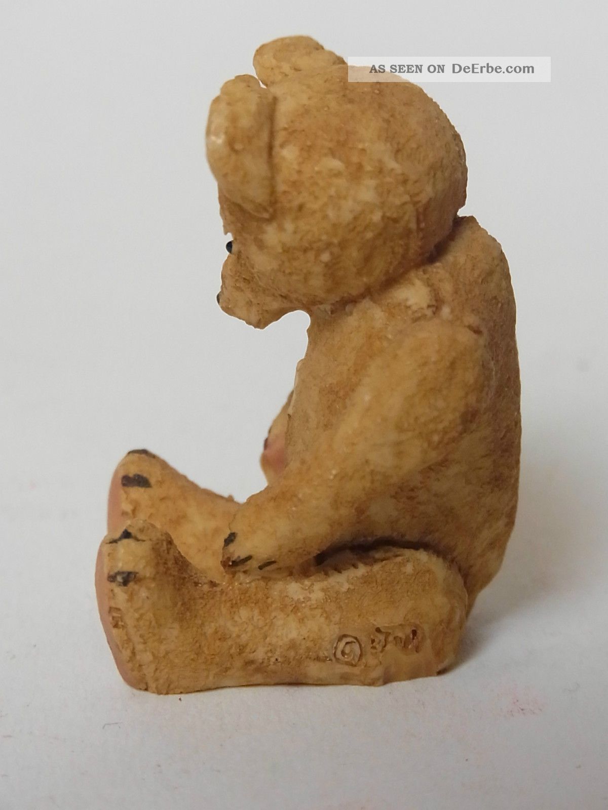 Kleiner Teddy Bär Aus Resin Für Puppenstube Setzkasten Sammler