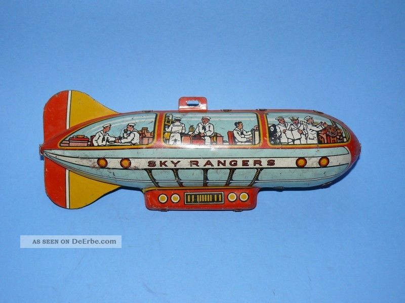 Blechspielzeug Zeppelin 50er Jahre Tin Toy Sky Rangers Usa