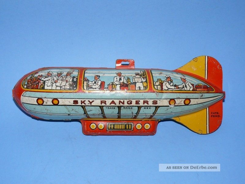 Blechspielzeug Zeppelin 50er Jahre Tin Toy Sky Rangers Usa