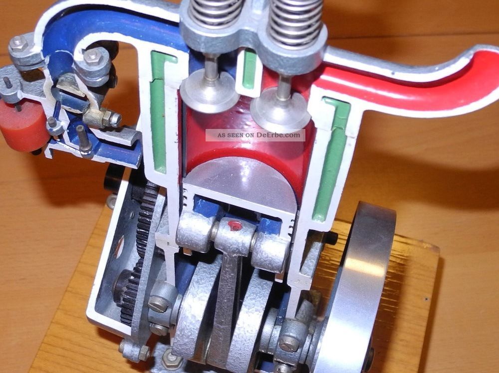 Lehrmodell Viertakt - Motor Demonstrationsmodell - 1960er Jahre ...