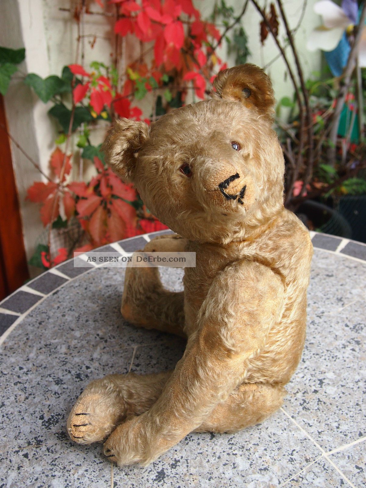 Steiff - Teddy - Beiger Mohair - Mit Knopf - Um 1920/ 30 - 46 Cm