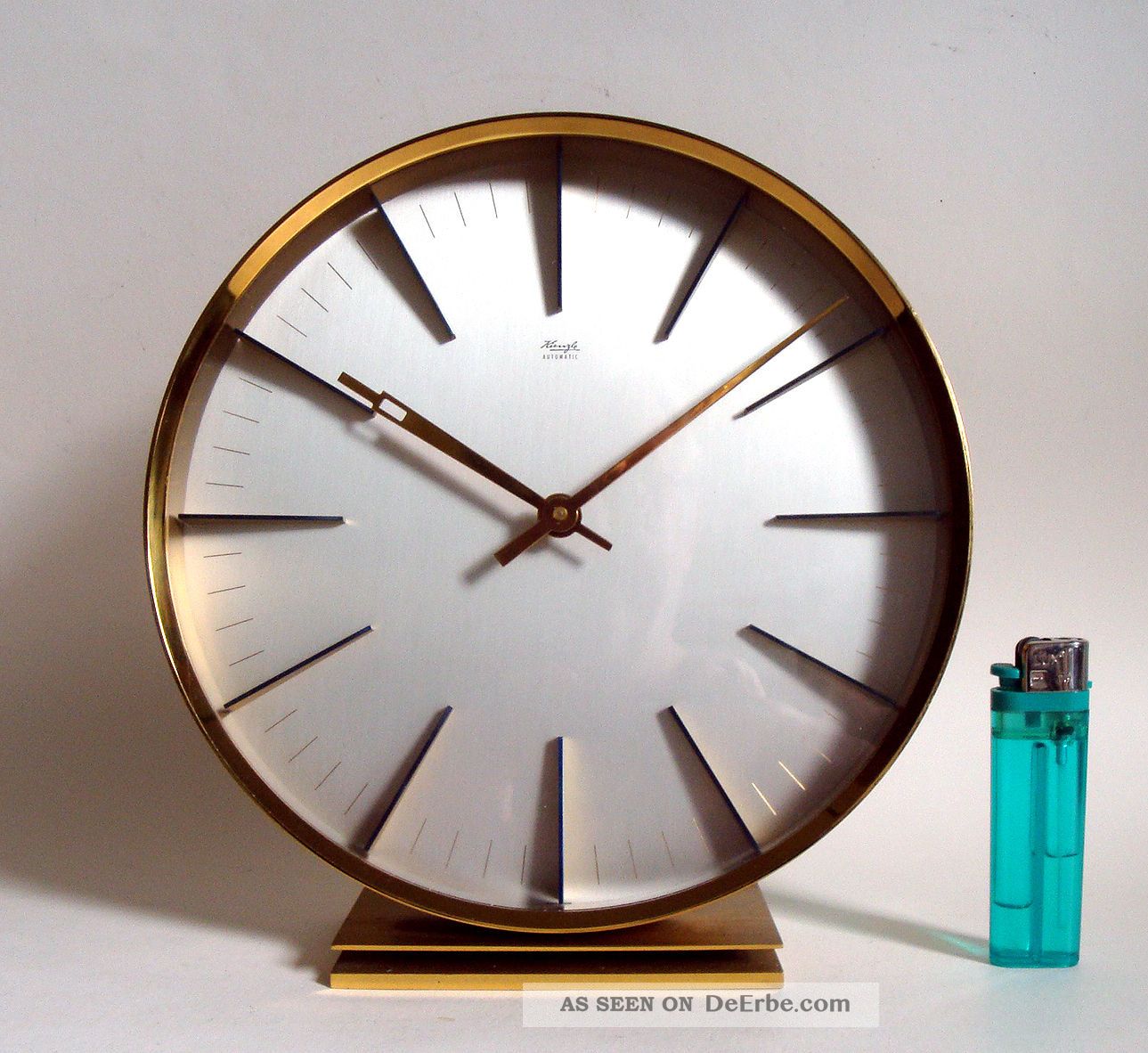 Kienzle Automatic Xl Tischuhr Messing Midcentury Clock Space Age 60er ...