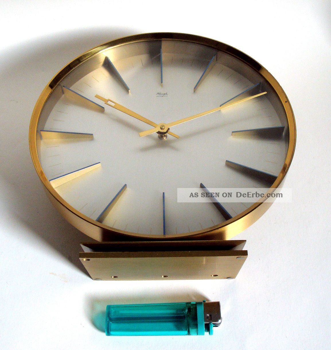 Kienzle Automatic Xl Tischuhr Messing Midcentury Clock Space Age 60er ...