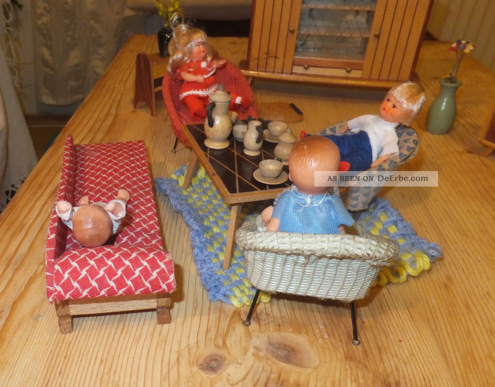 Puppenhaus Möbel Wohnzimmer Ddr 60`er Jahre Puppenstube