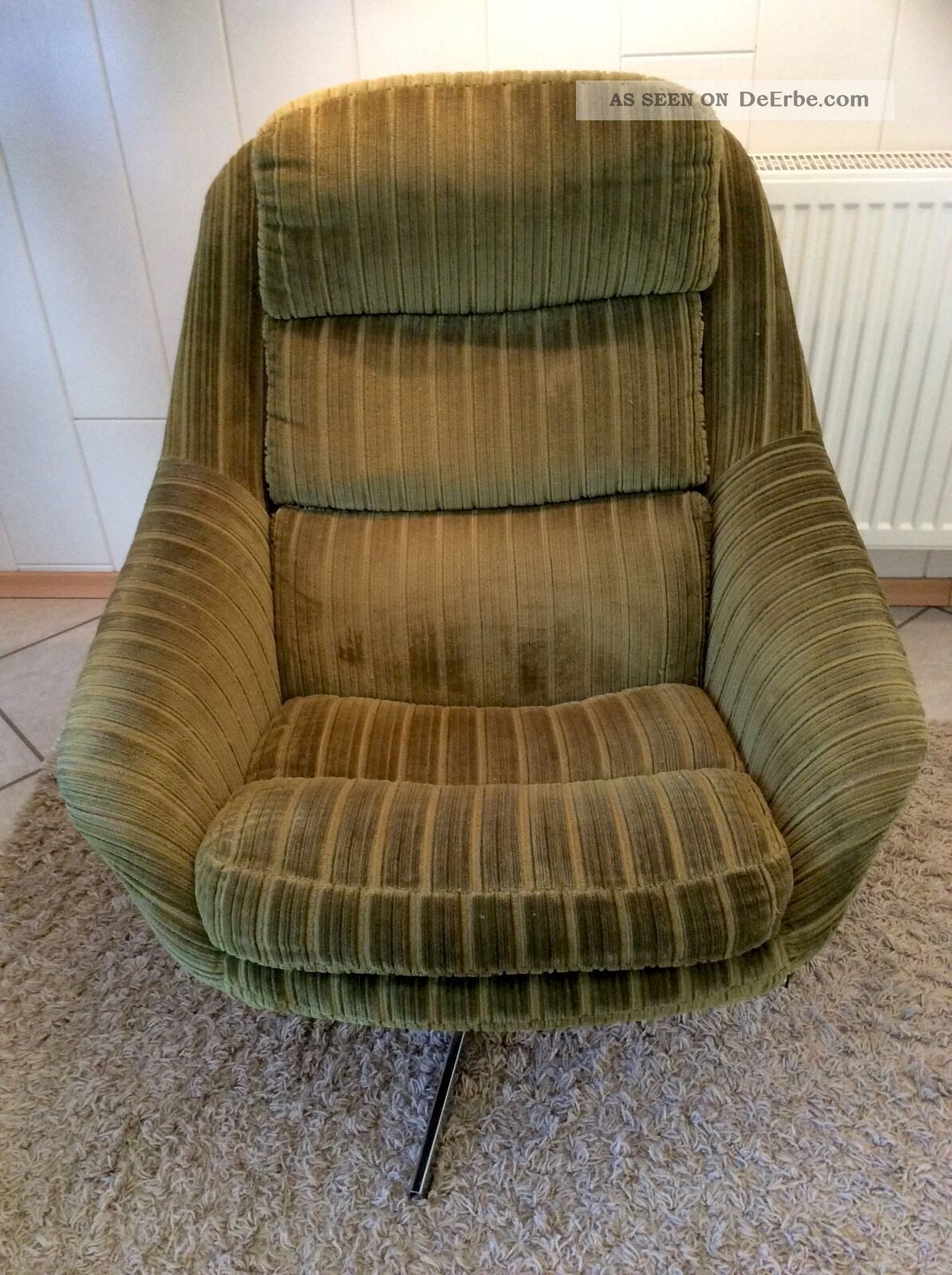 Vintage 70er Jahre Sessel In Grün. Top