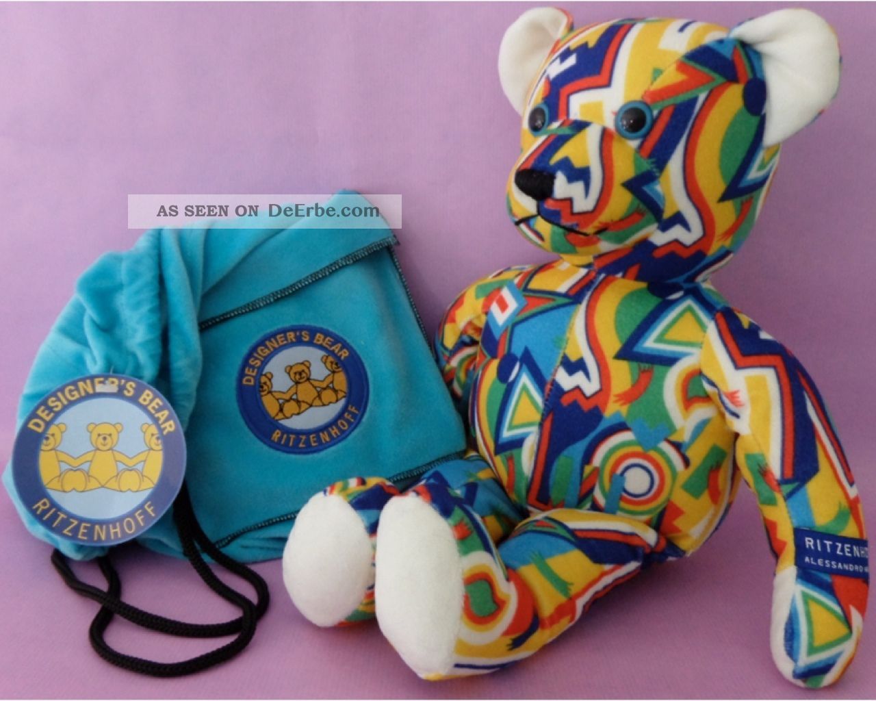 Teddy Bear Vom Alessi Designer A. Mendini Memphis Design Art Sammlerteddy
