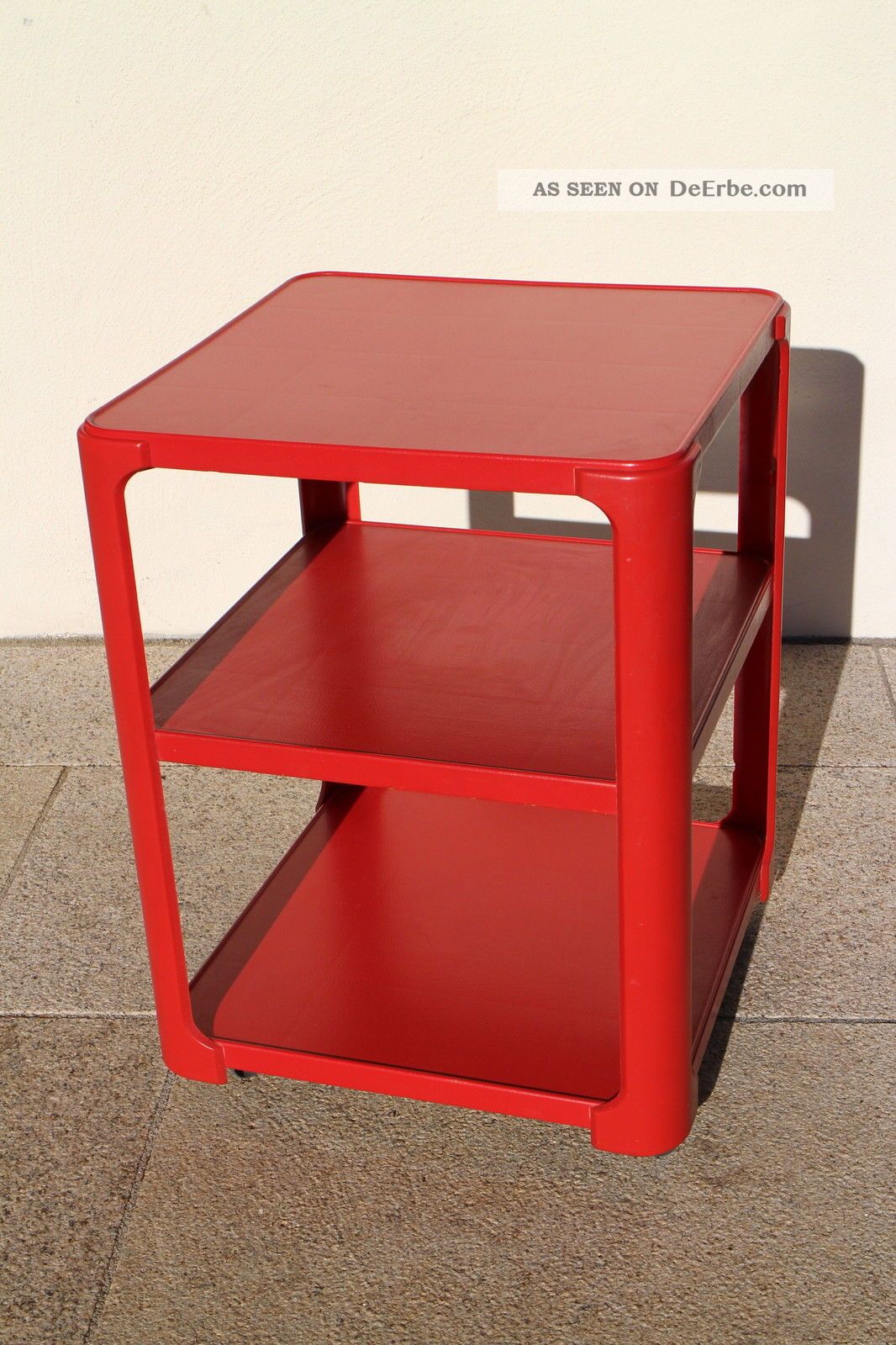 50/60er Jahre Schumm Plastic Style Beistelltisch Rolltisch