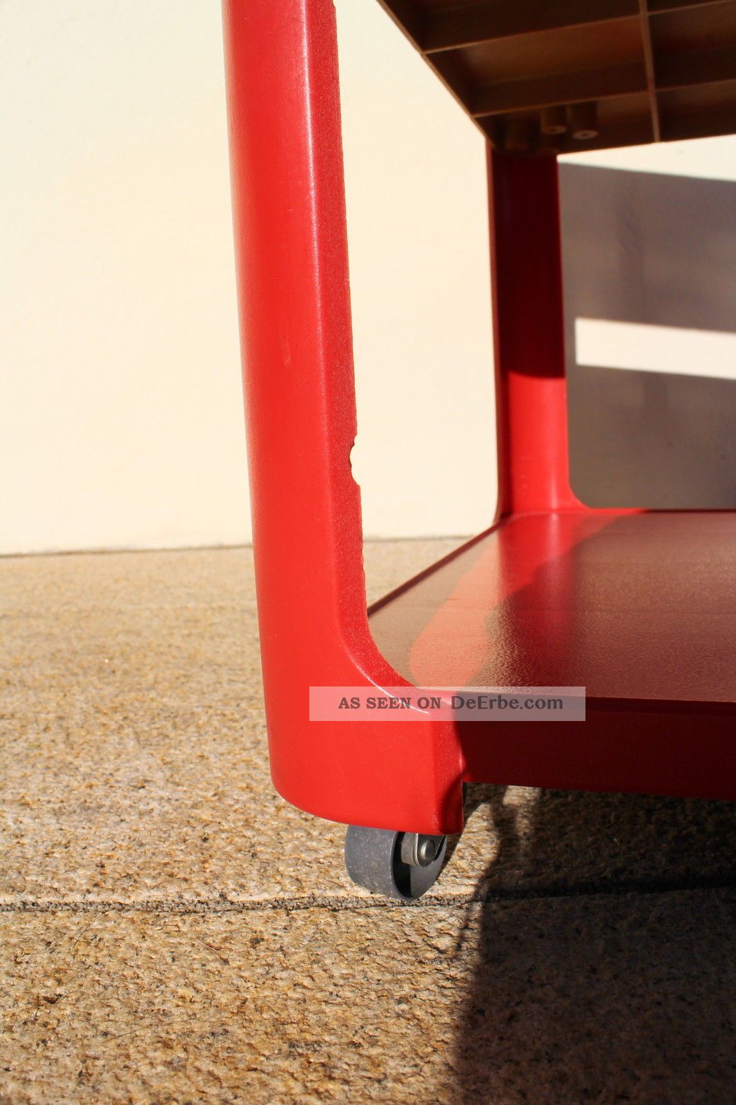 50/60er Jahre Schumm Plastic Style Beistelltisch Rolltisch