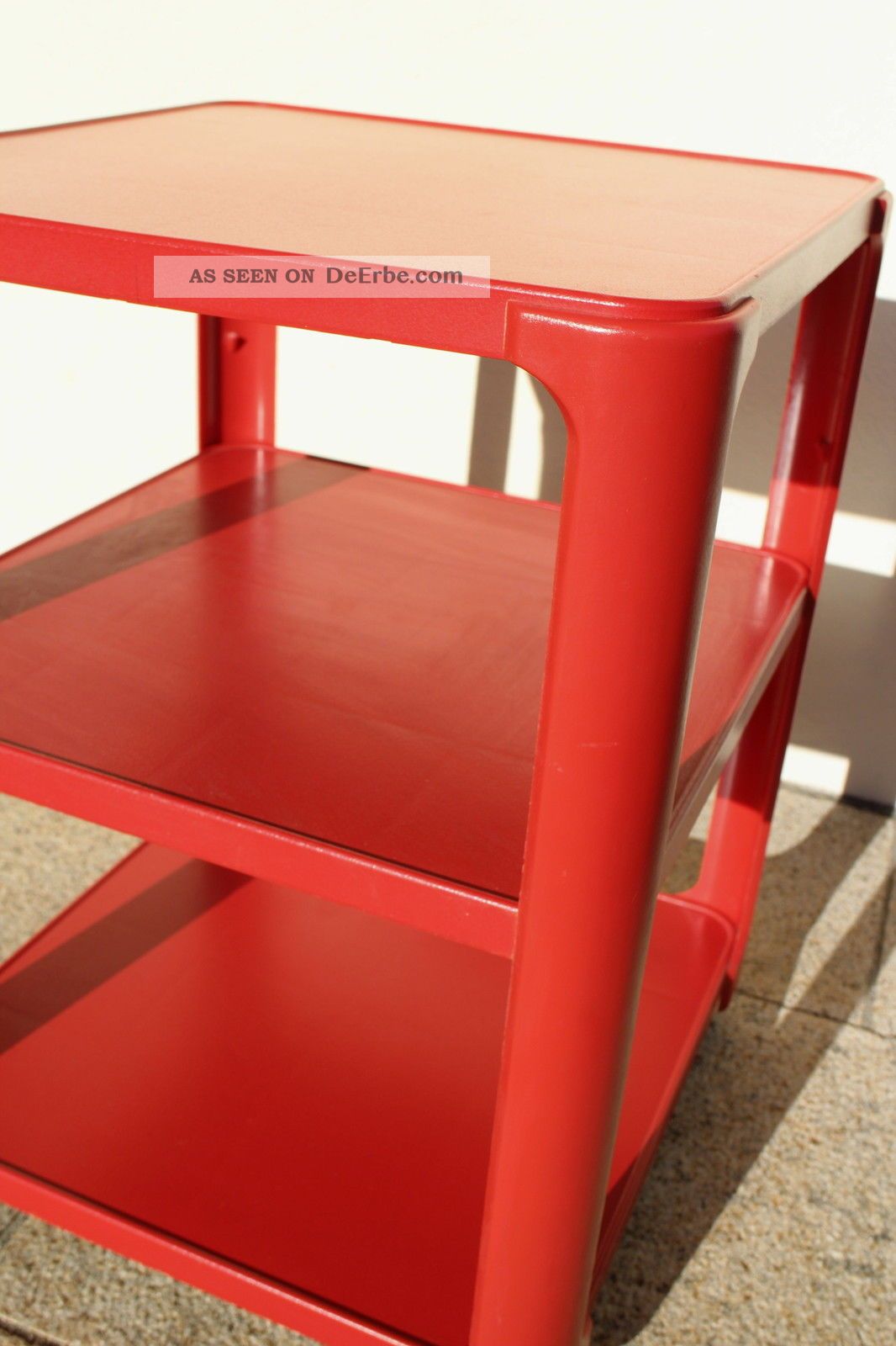 50/60er Jahre Schumm Plastic Style Beistelltisch Rolltisch