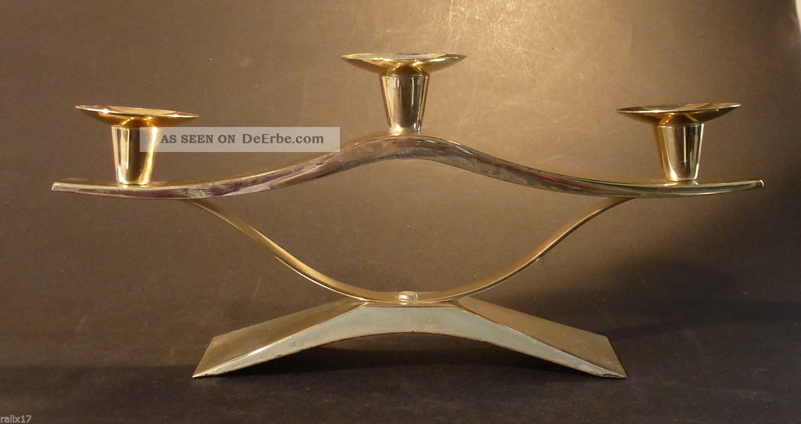 50/60er J. Bauhaus Stil 3 - Er Silber Leuchter Kerzenständer - Halter ...