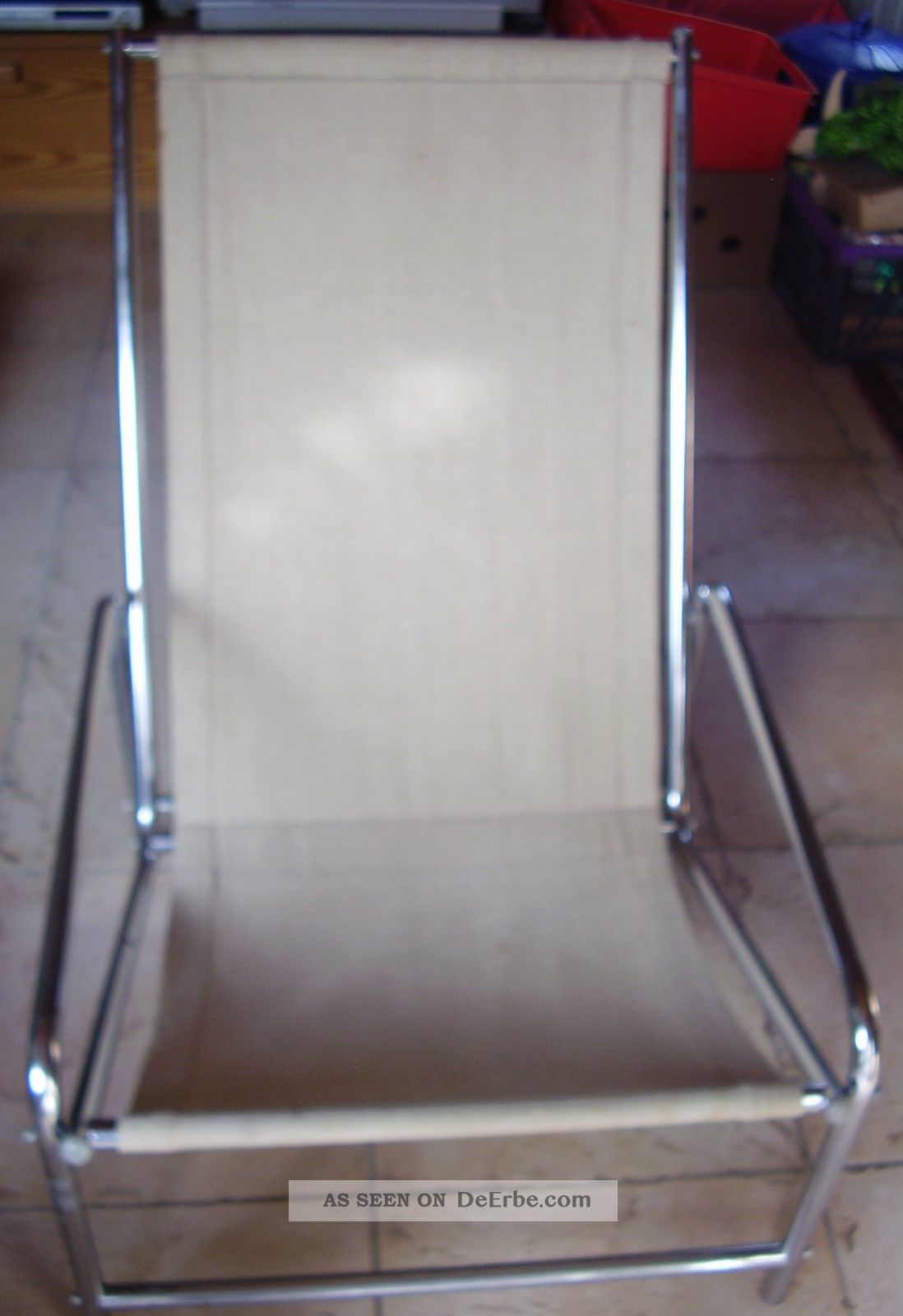 Vintage Design - Sessel Mit 3 Losen Leinenkissen - 70er Jahre ...