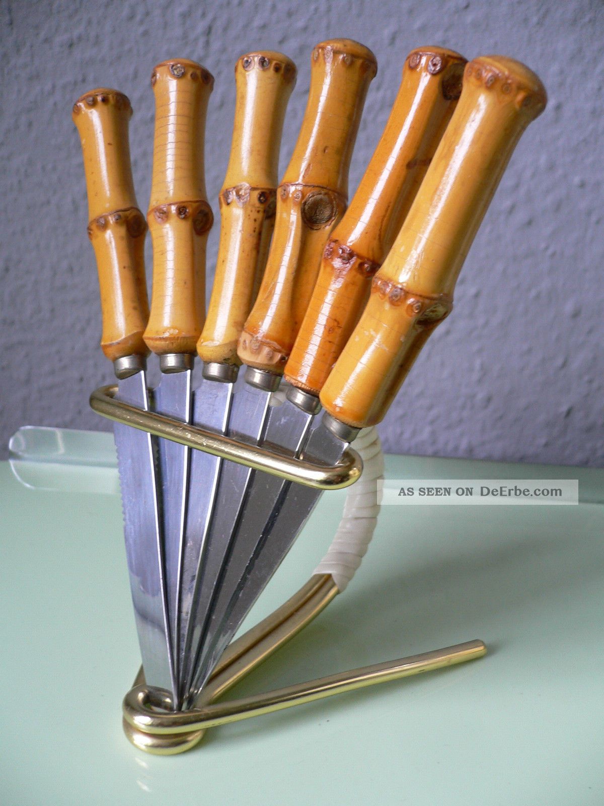 6 Messer Ständer Solingen Obstmesser Schälmesser 50er Jahre Fifties ...