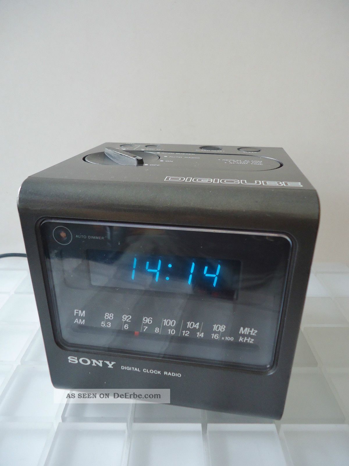 Sony Digicube Icf - C11w Led - Anzeige Radiowecker Am/fm