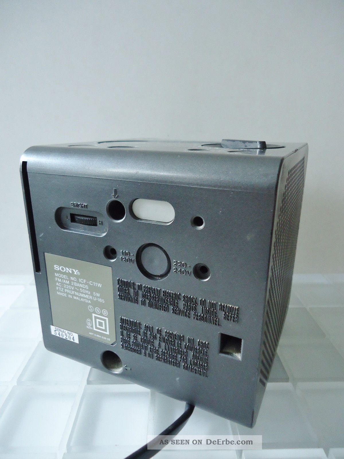 Sony Digicube Icf - C11w Led - Anzeige Radiowecker Am/fm