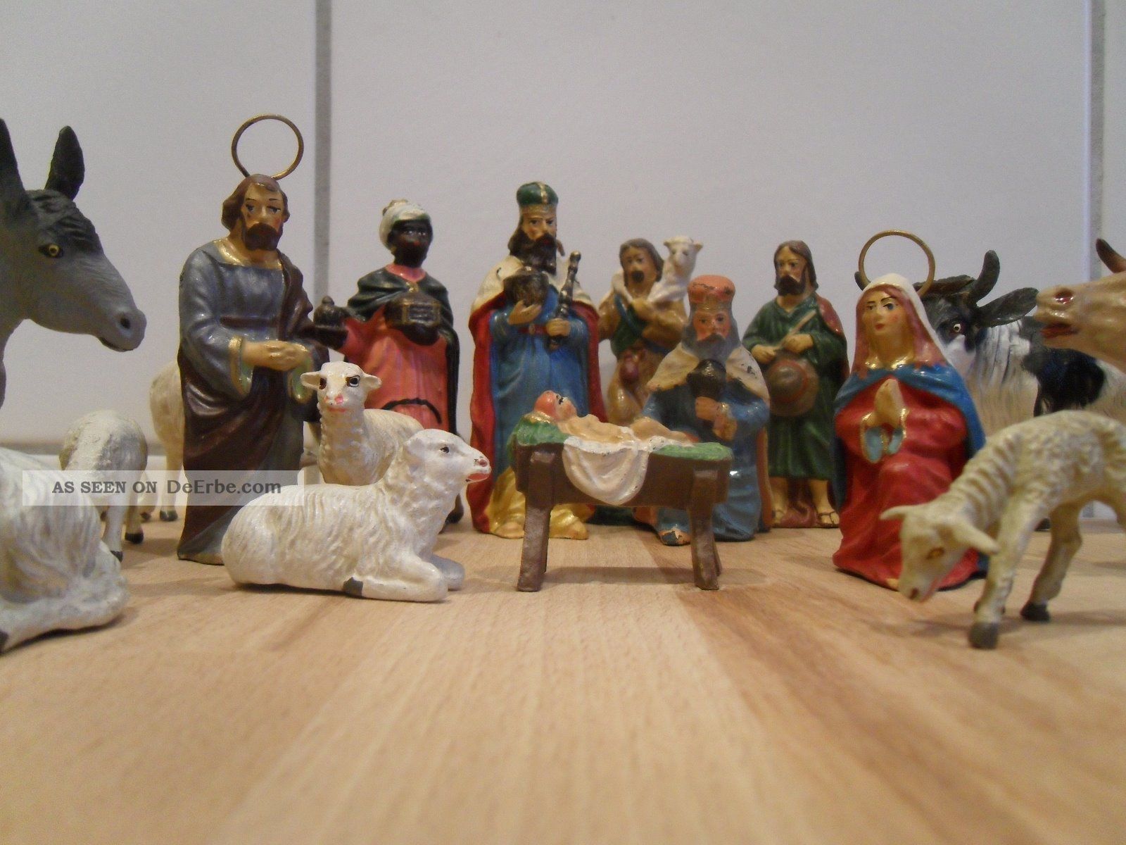 Elastolin Krippenfiguren Figuren Krippe Hl. Familie Hl. 3 Könige Hirten ...