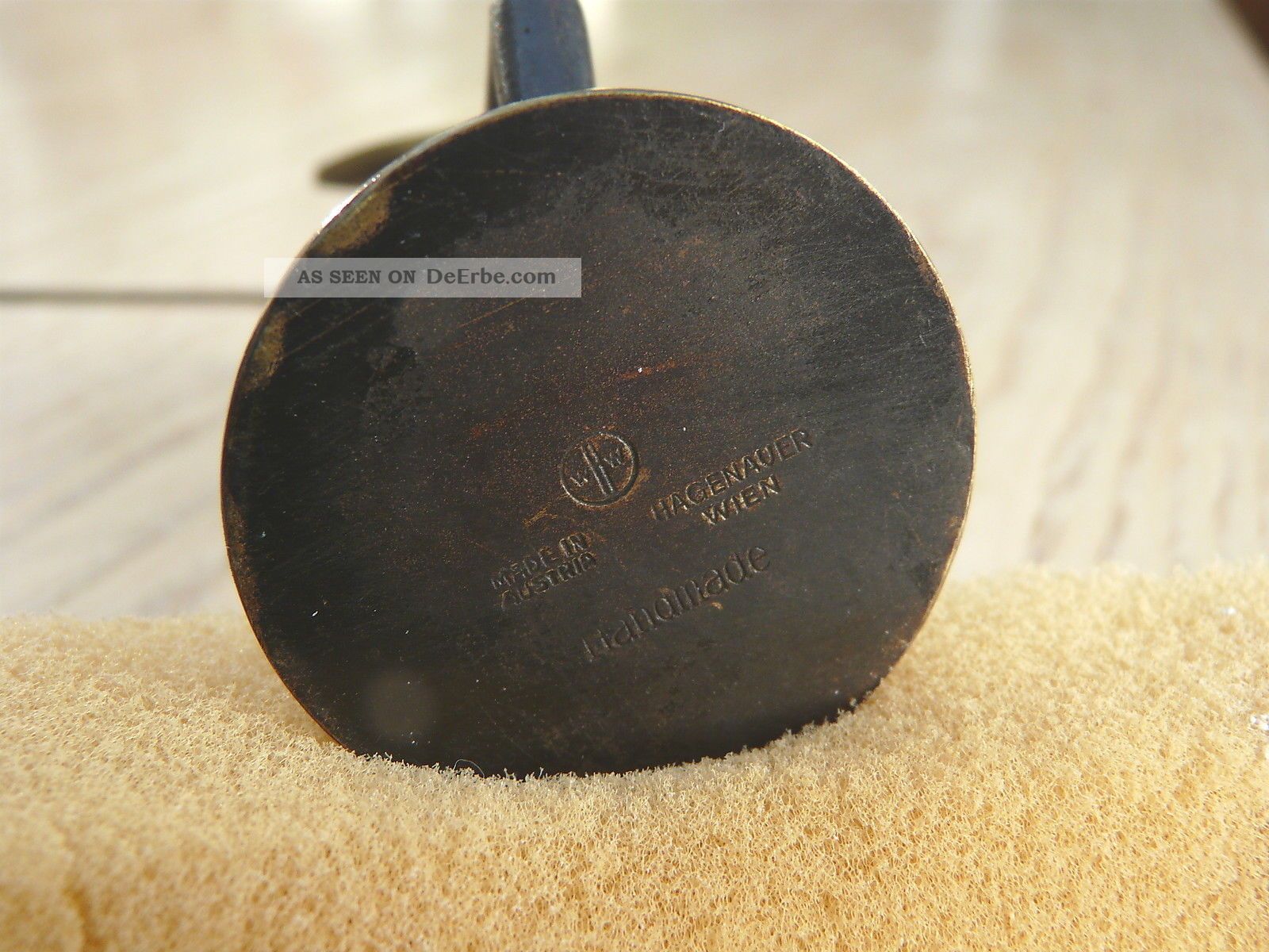 Hagenauer Wiener Bronze Gemarkt Whw: Afrikanischer Krieger Stehend.