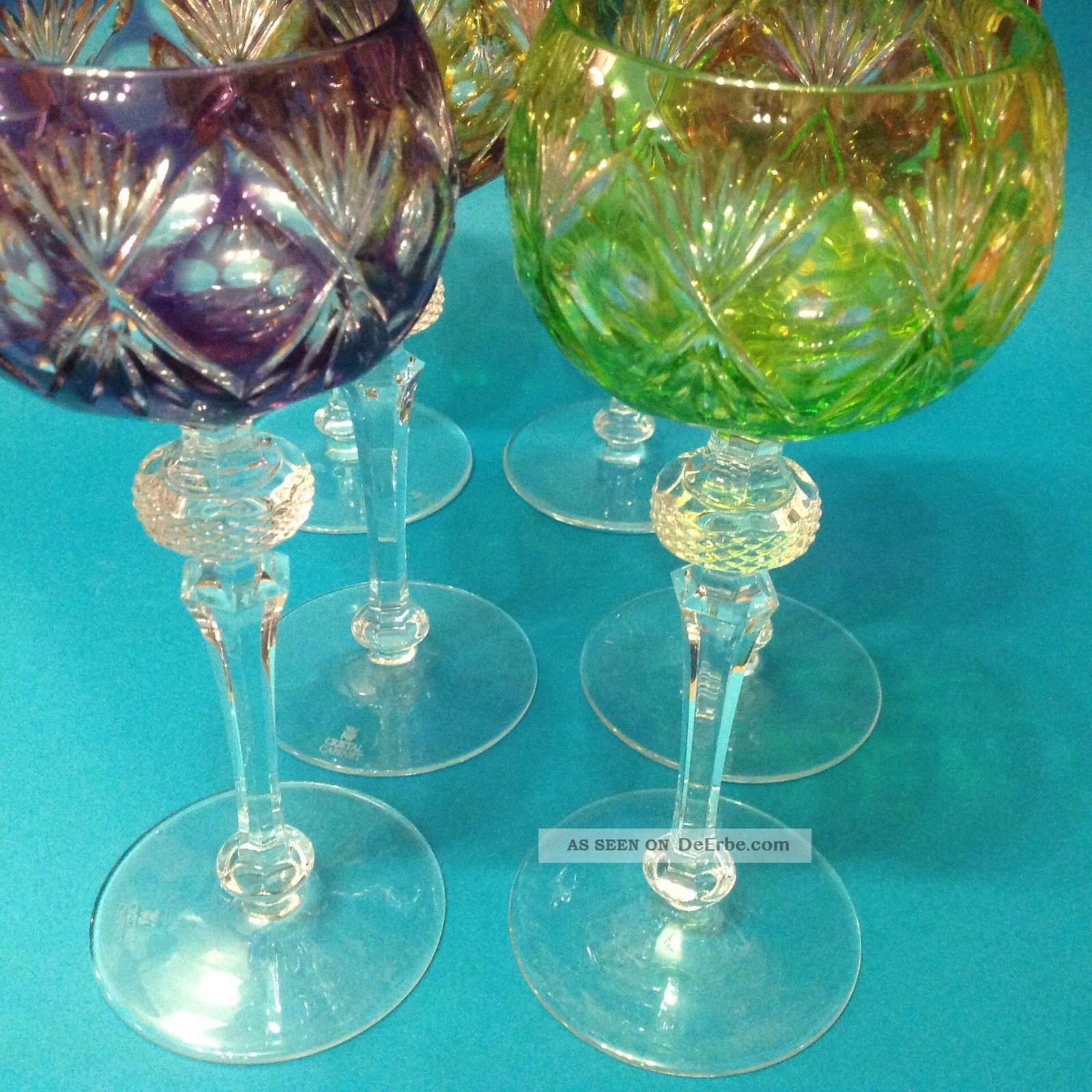 6 Römer Wmf Wein Kristall Weingläser Hochwertig Cabinet Höhe 21 Cm Überfang