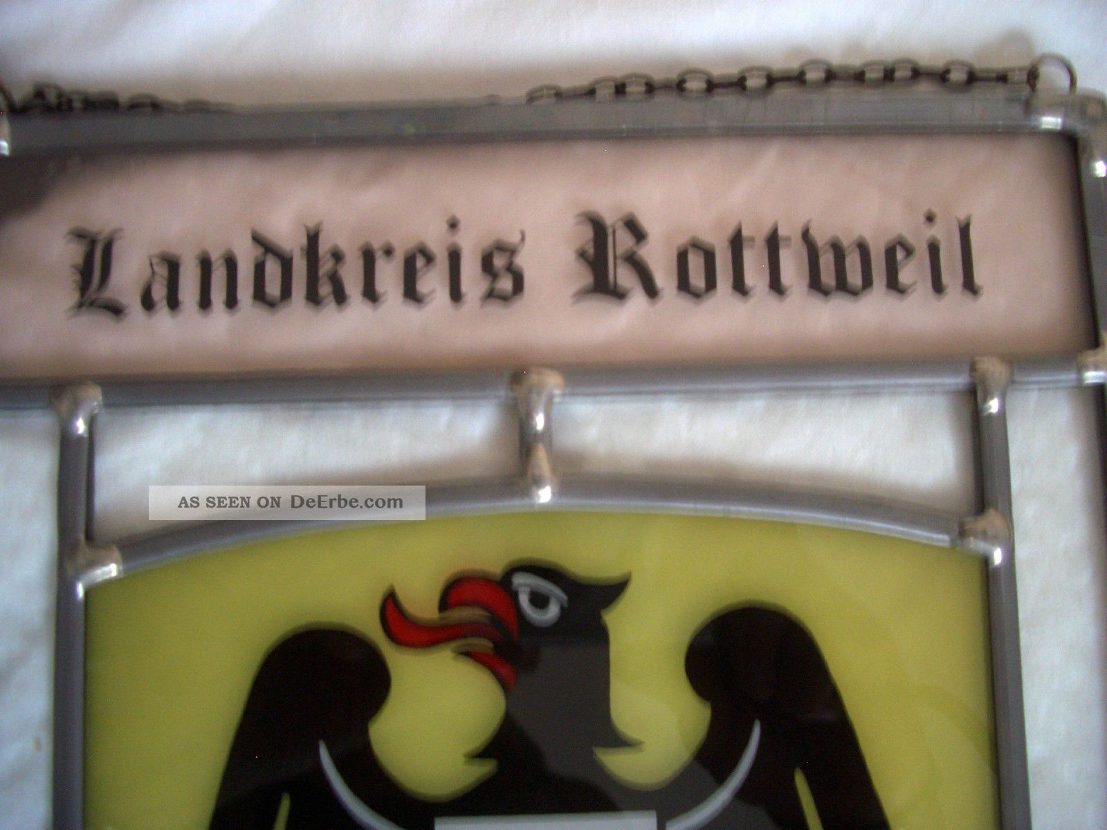 Bleiverglastes Wappen Des Landkreises Rottweil - Sammlerstück