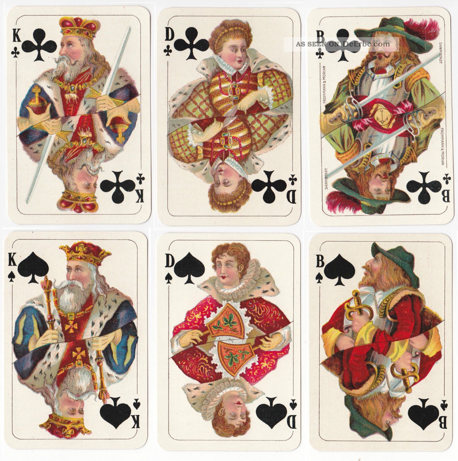 Ca. 1925 Seltenes Altes Kartenspiel Playing Cards Cartes A Jouer