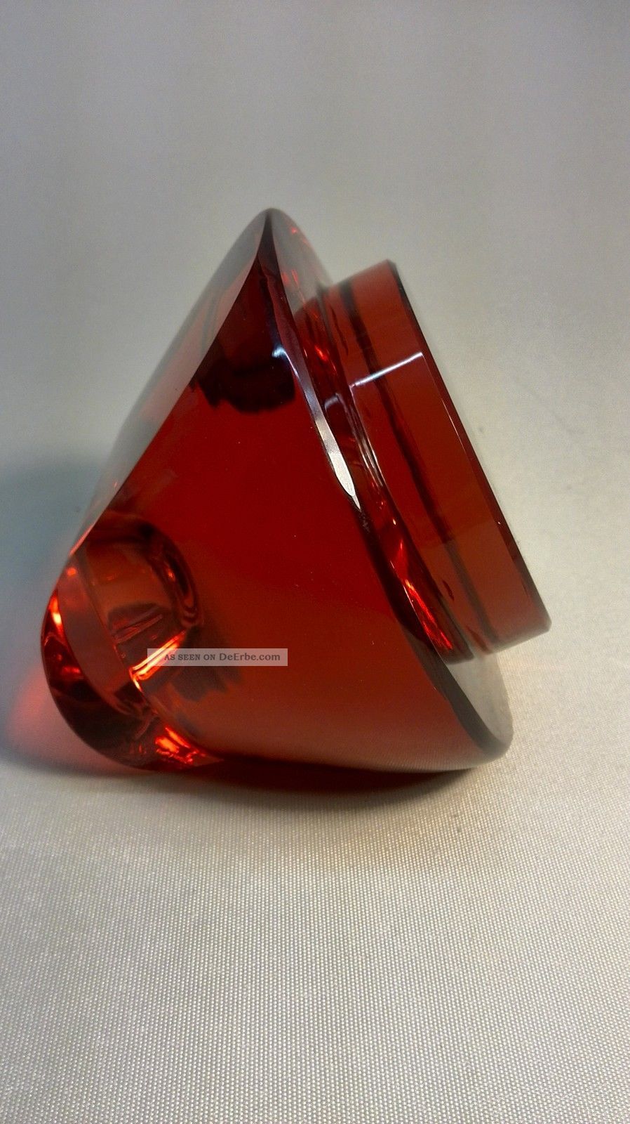 Moser Kerzenhalter, Label & Signiert, Rosalinglas.