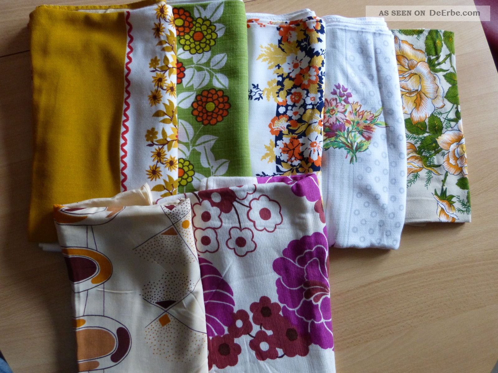 Konvolut Tischdecken 7 Stück Aus Den 70 Ern