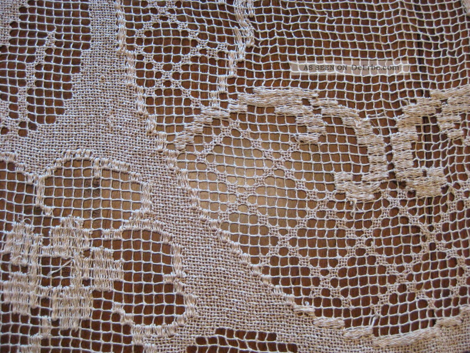 Wunderschönes Großes Tafeltuch, Tischdecke Handarbeit Filetarbeit