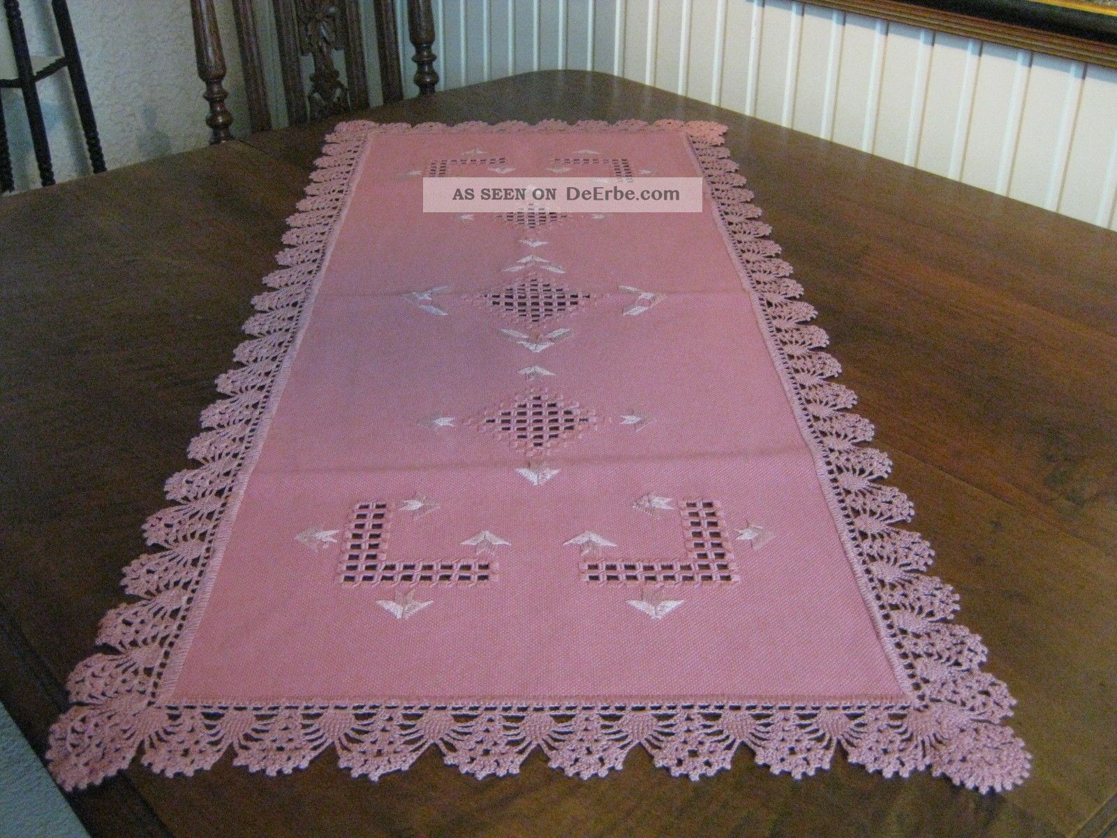 Wunderschöne Große Hardanger, Tischdecke Handarbeit Bestickt Tischläufer