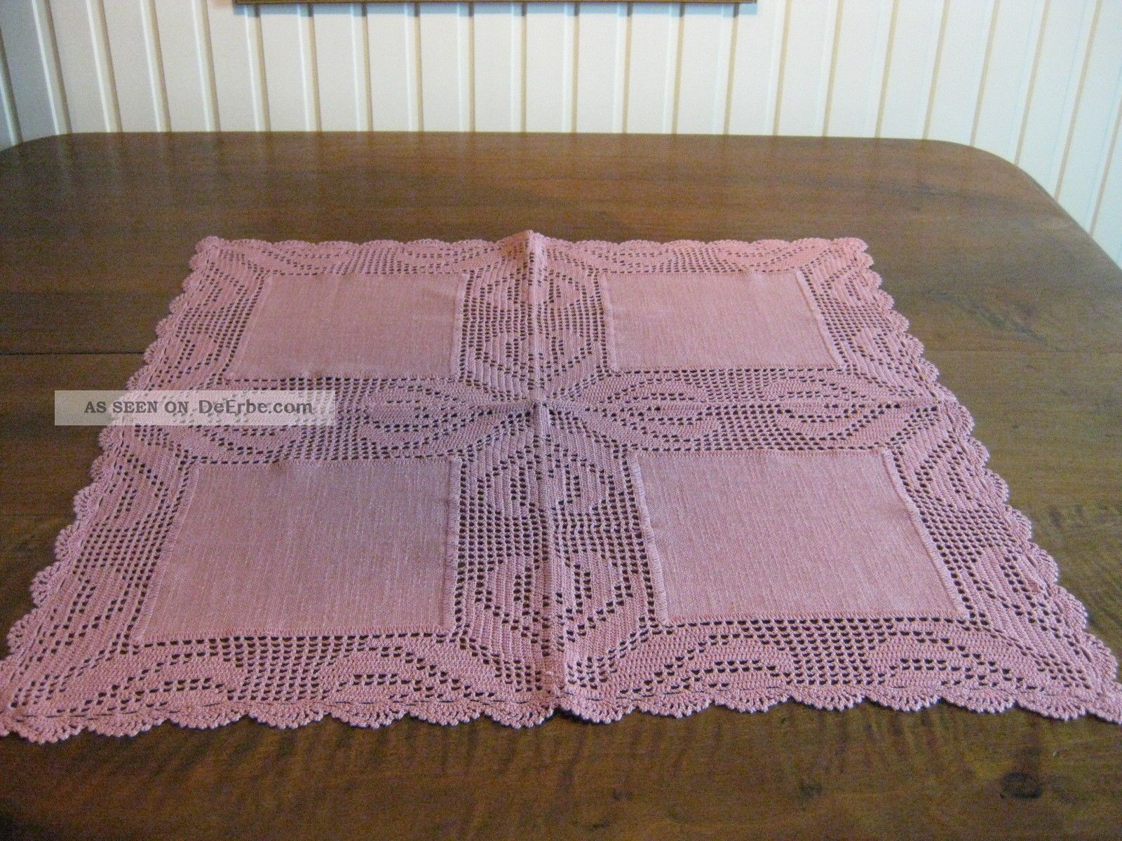 Wunderschöne Große Gehäkelte Decke Handarbeit