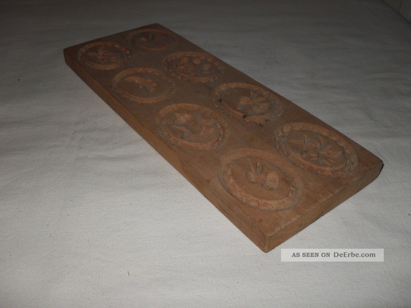 Alte Antik Holz Model Lebkuchen Back Springerle Form Um 1900